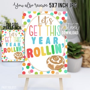 Cinnamon Roll Back to School Printable Gift Tags, Let's Get This Year ...