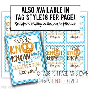 Pretzel We Do Knot Know What We'd Do Without Teachers and Staff Like ...