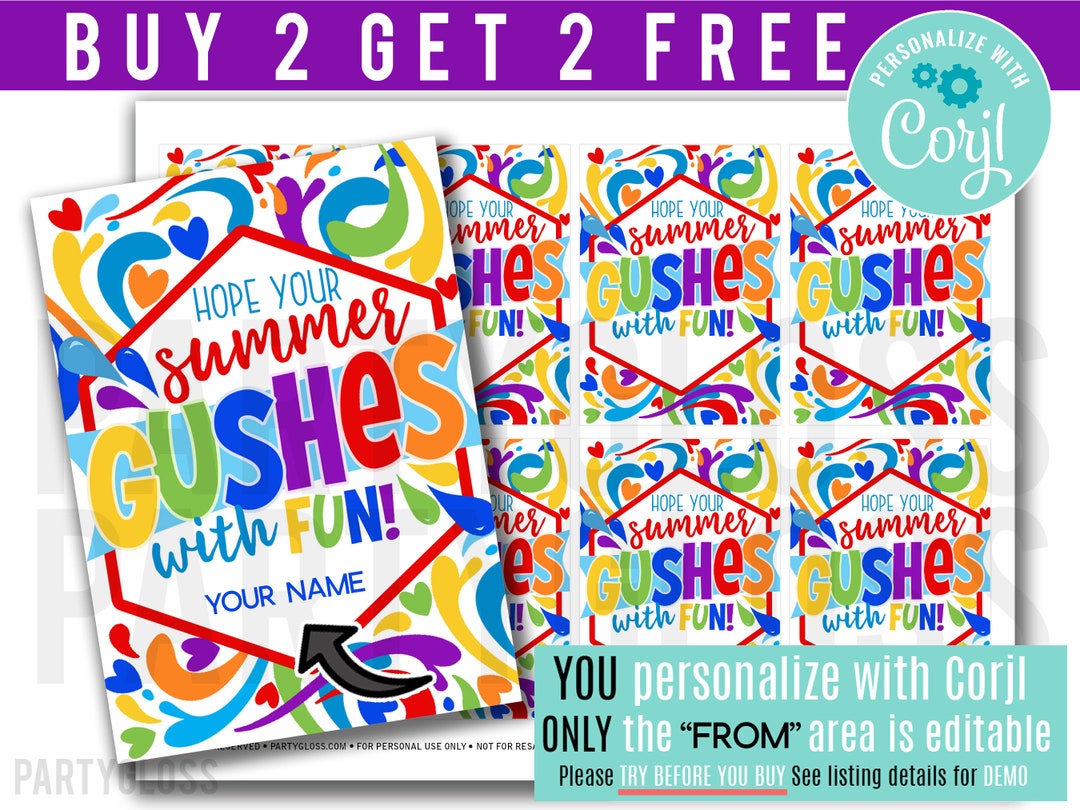 Editable Fruit Snack Candy End of Year Printable Tags Hope Your Summer ...