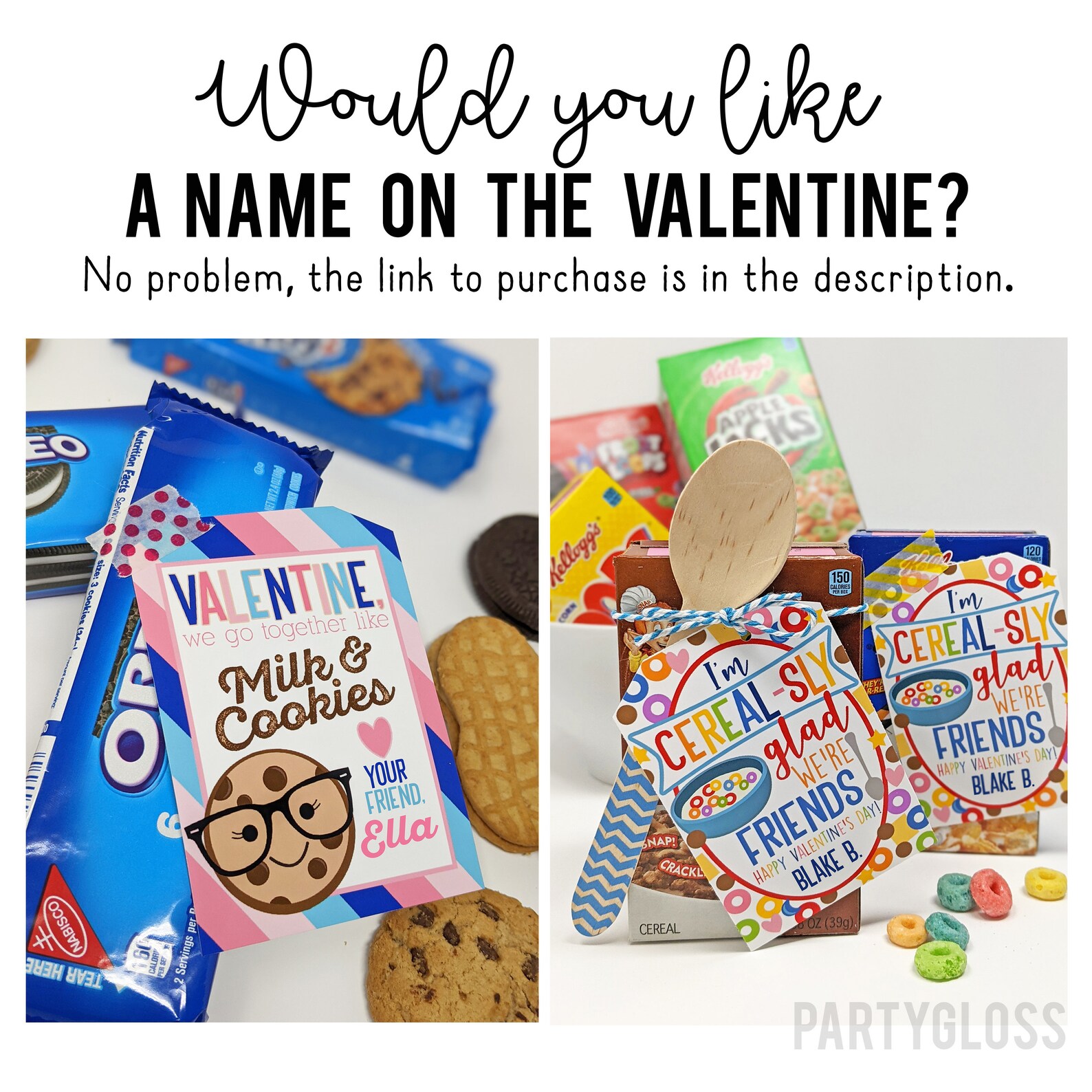 Wild Animal Valentine's Day Printable Tag Jungle | Etsy