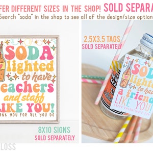 Teacher Appreciation Print, Soda Pop Teacher Lunch Break Room Sign ...