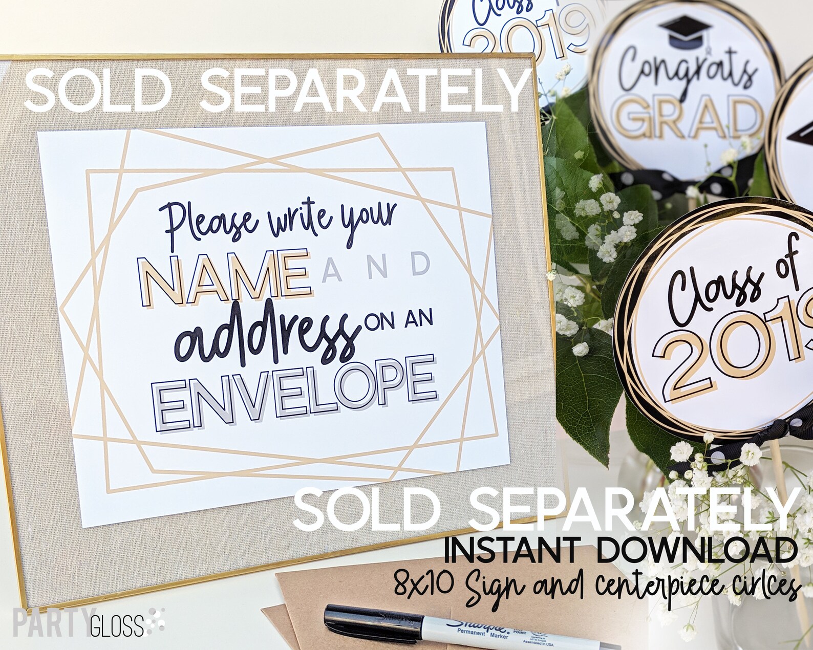 Graduation Welcome Sign Grad Party Hashtag Sign Class of - Etsy