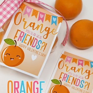 Orange Valentine's Day Printable Tags Cuties Valentine Healthy Class ...