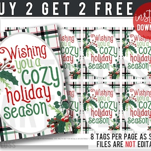 Christmas Cozy Printable Tag Teacher Christmas Tag Hot Chocolate ...
