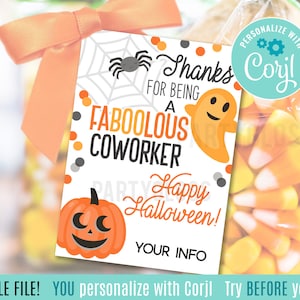 Editable Coworker Appreciation Happy Halloween Printable Gift Tags ...