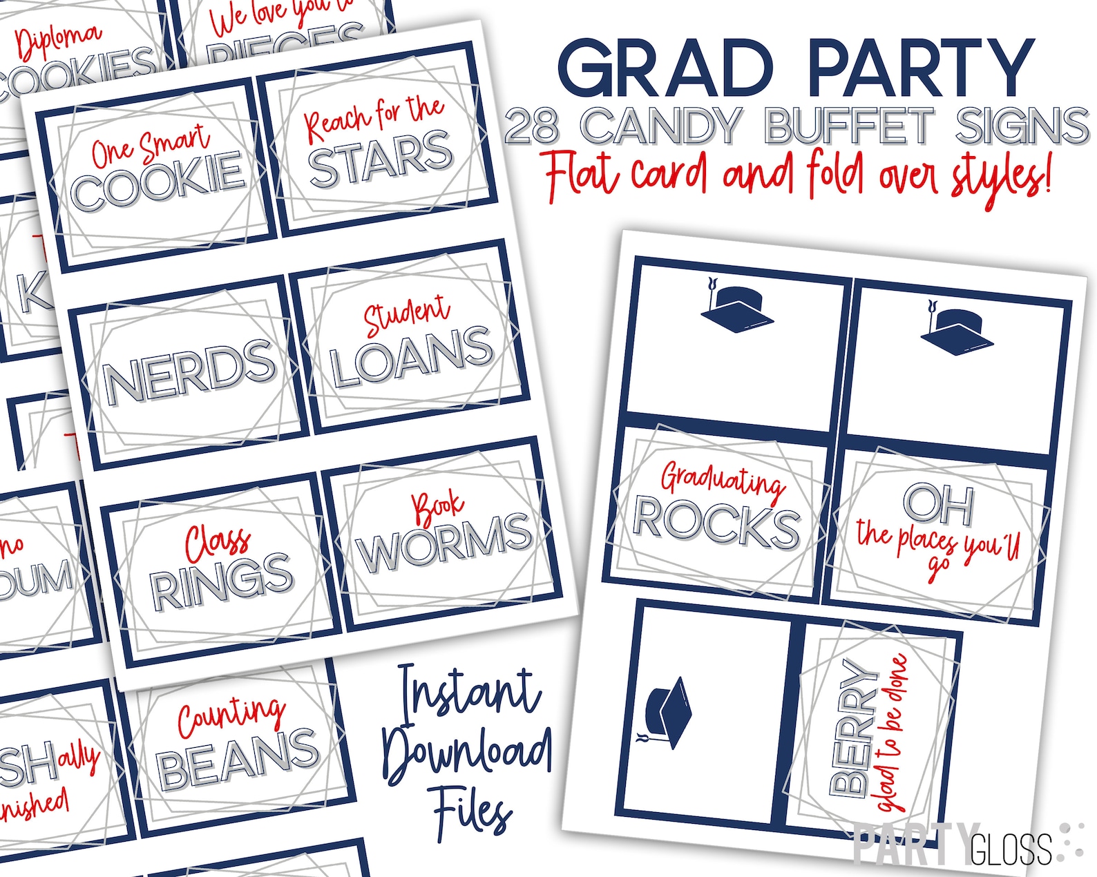 Graduation Candy Buffet Labels Candy Bar Labels Grad Party - Etsy