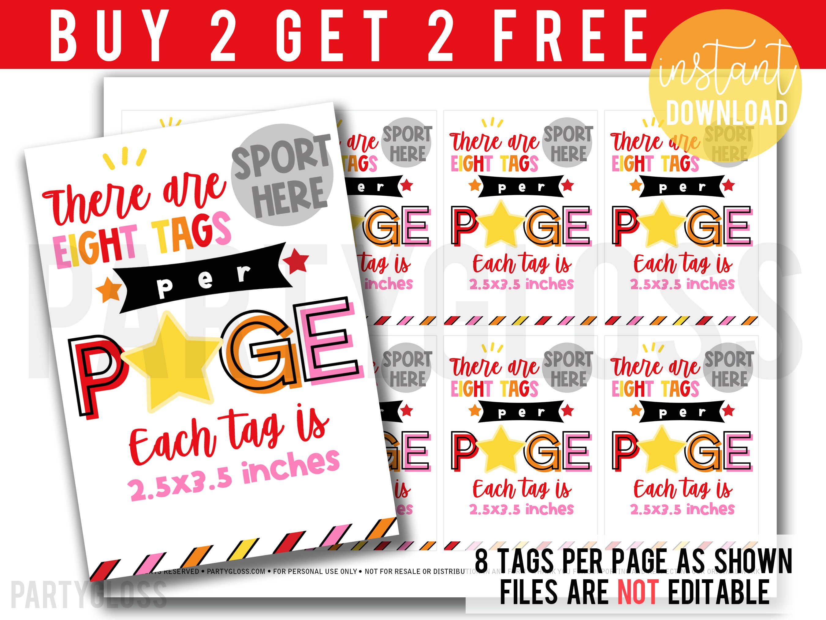 Track and Field Star Printable Gift Tags Burst Out There Like the Star ...