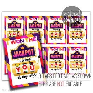 We Won the Jackpot Having You as Our Boss Appreciation Lottery Ticket ...