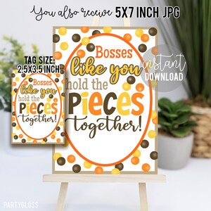 Boss Appreciation Printable Gift Tags, Chocolate Candy Bosses Like You ...