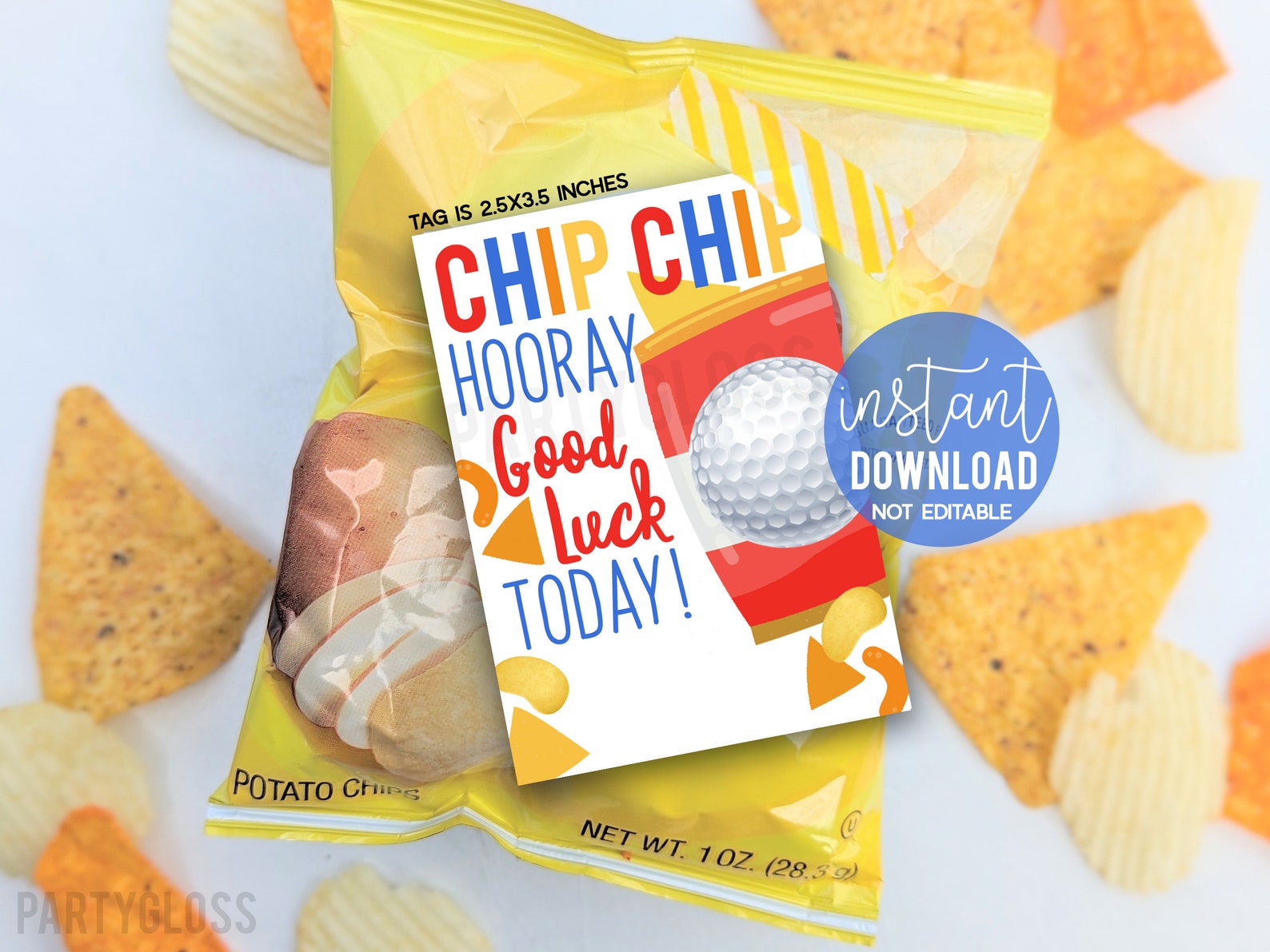 Golf Chip Chip Hooray Good Luck Today Printable Gift Tags Tournament ...