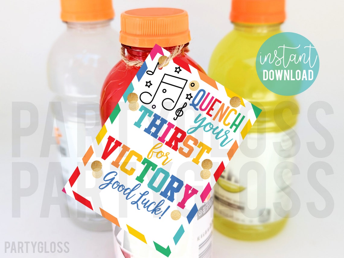 Music Good Luck Printable 8x10 Inch Sign, Quench Your Thirst for ...