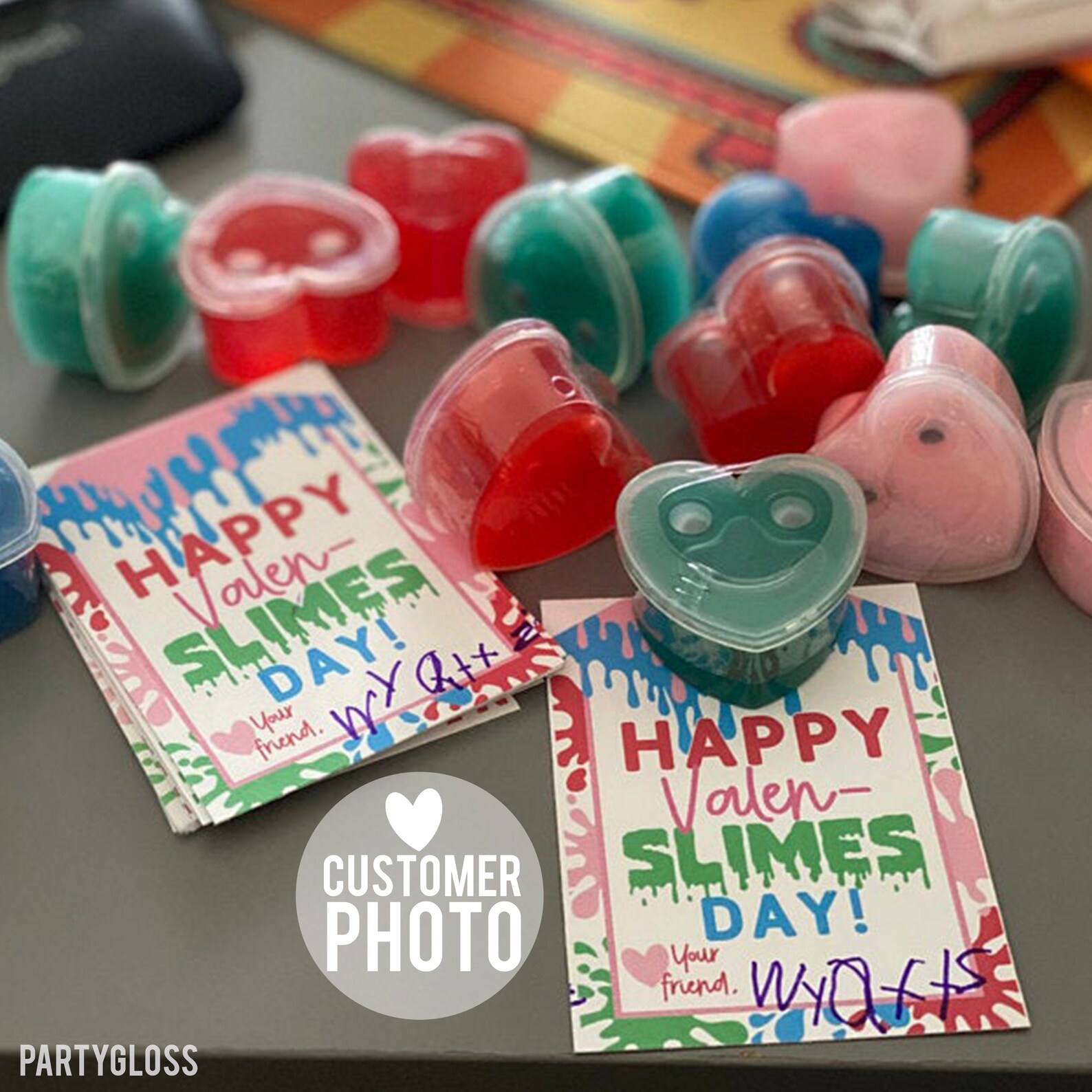 Slime Valentine's Day Printable Tag Non Food Class - Etsy