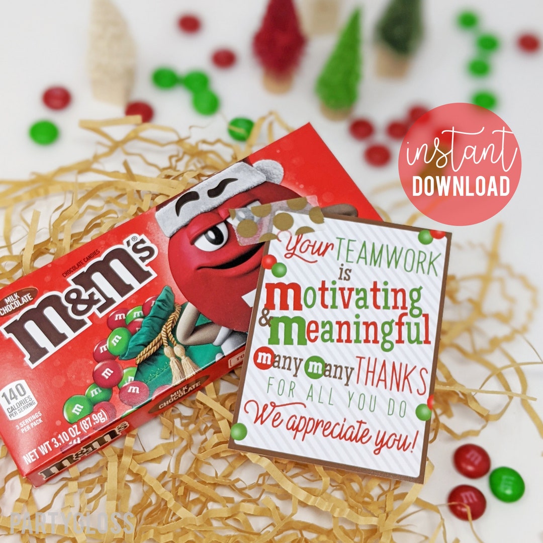 Christmas Teamwork Employee Appreciation Printable Gift Tags, MM Team ...