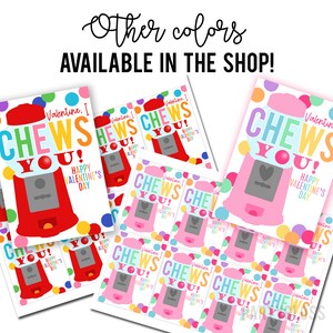 Valentine's Day Gumball Printable Gift Tags, Chewing Gum Bubblegum ...