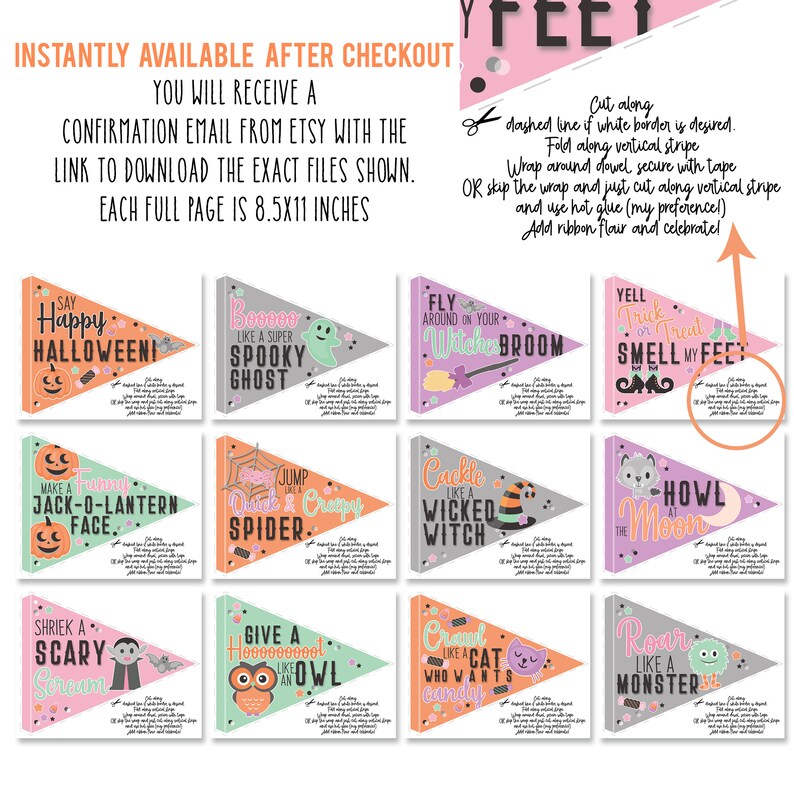 Halloween Activity Printable Halloween Pennant Candy Crawl - Etsy