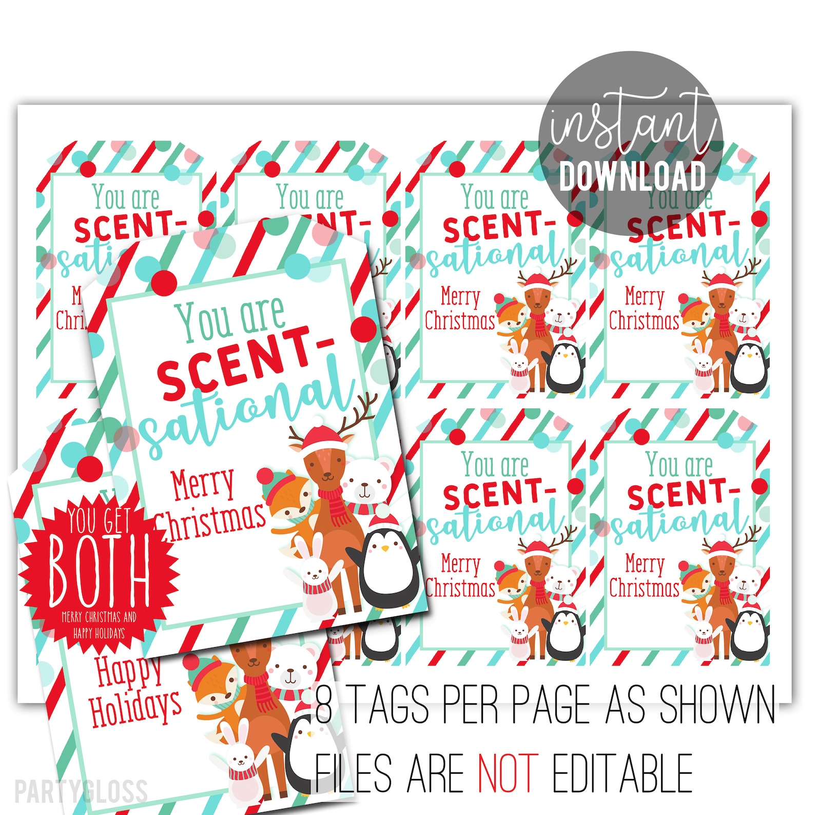 Scentsational Printable Tag Scent Sational Christmas Scent | Etsy