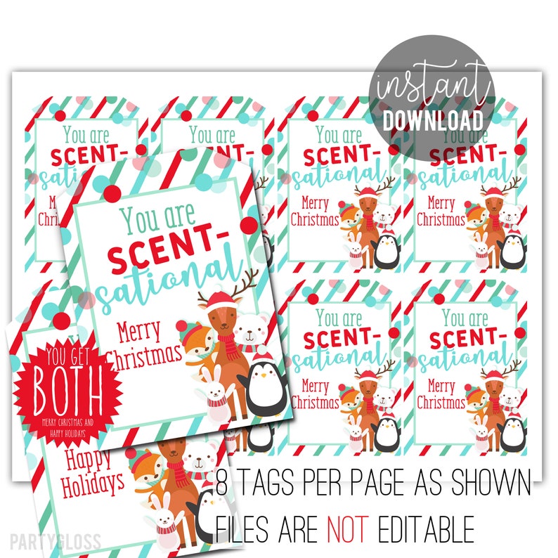 Scentsational Printable Tag | Scent Sational | Christmas Scent Gift Tag ...