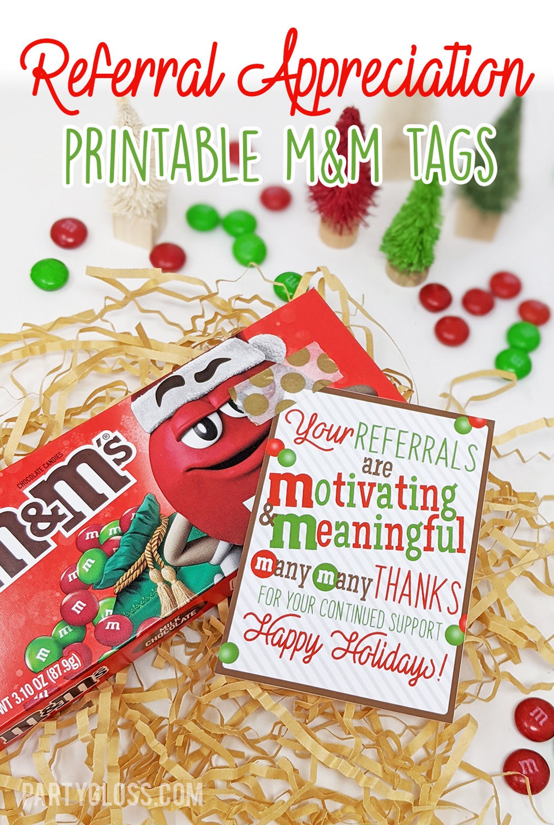 Referral Appreciation Holiday Printable Tag | Referral Tags | Pop by ...