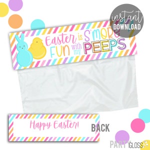 S'mores Peeps Printable Bag Toppers, Happy Easter Tag Smores Gift S ...