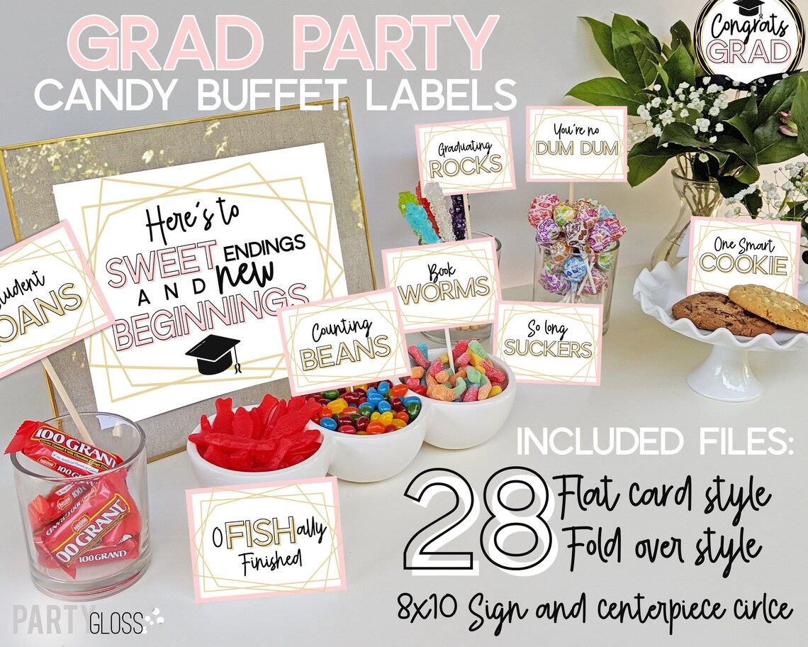 Graduation Printable Package Grad Party Decor Class of - Etsy