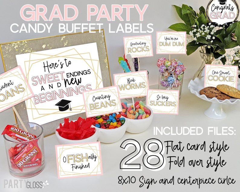 Graduation Printable Package Grad Party Decor Class of - Etsy