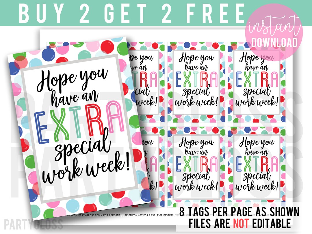 Team Appreciation Printable Tag, Gum Tags, Extra Special, Staff ...