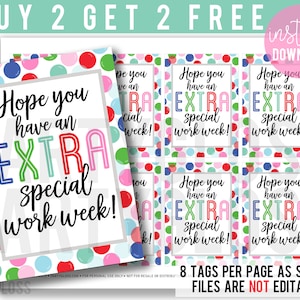 Team Appreciation Printable Tag, Gum Tags, Extra Special, Staff ...