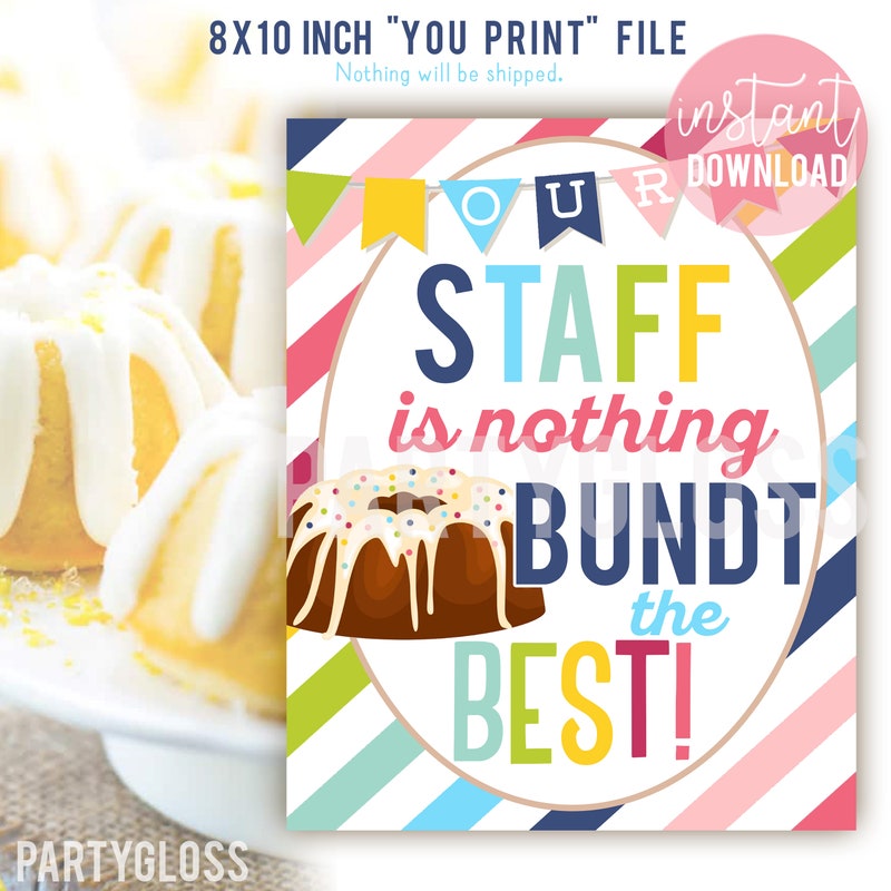 Nothing Bundt the Best Sign - Etsy