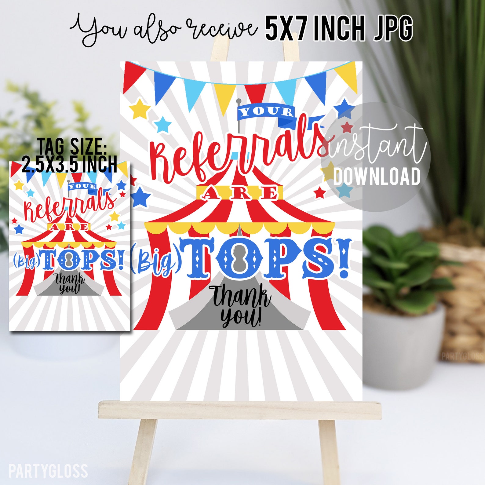 Referral Appreciation Printable Tag Animal Cracker Referral - Etsy