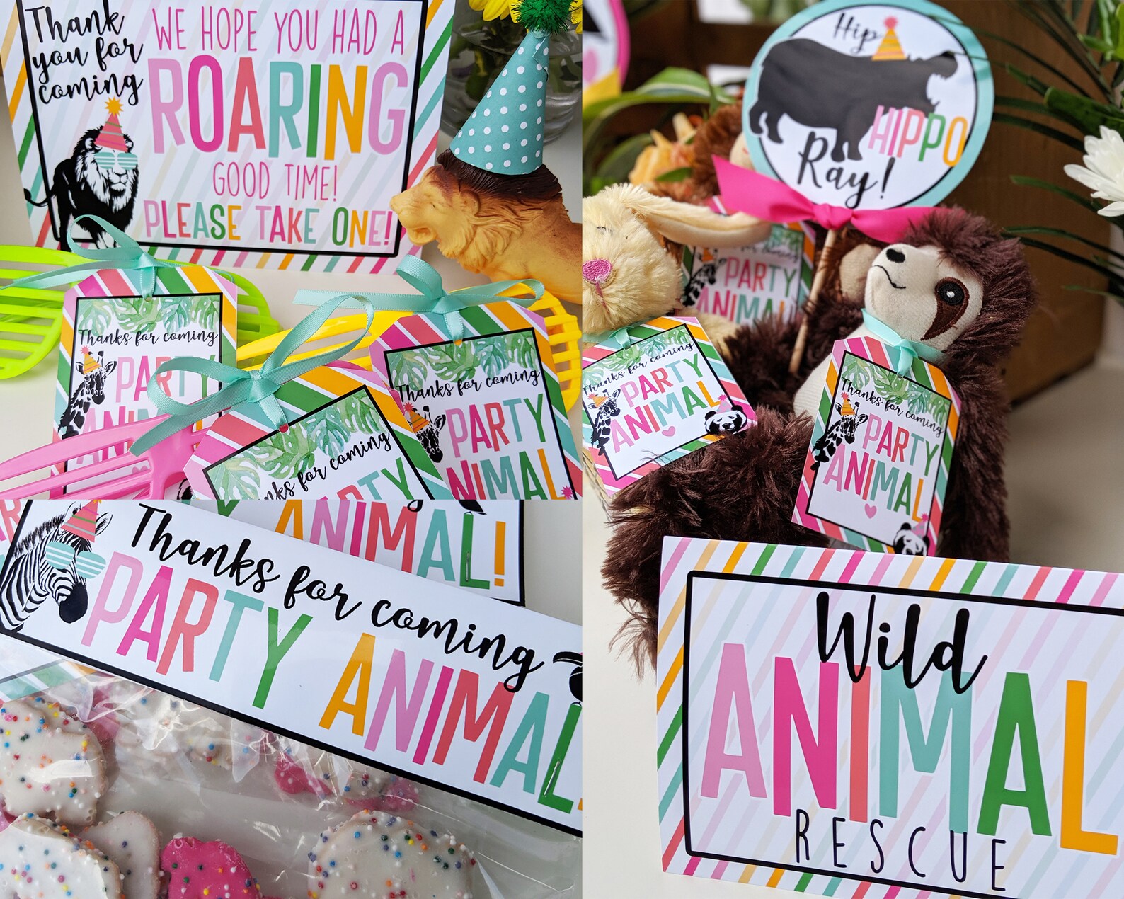 Party Animals Instant Download Birthday Party Package Party | Etsy