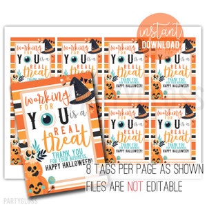 Halloween Appreciation Printable Tag | Customer Tags | Candy Tags ...