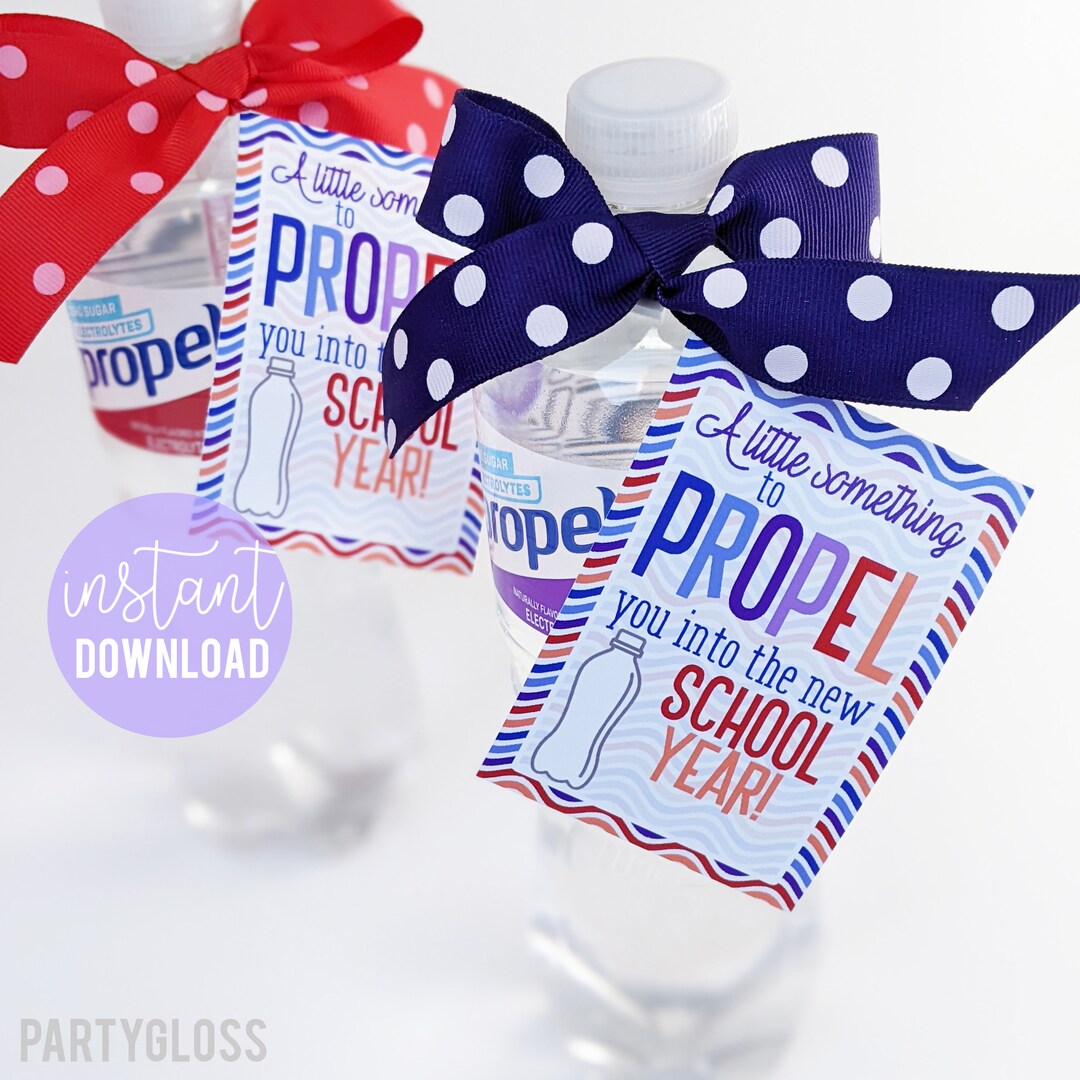 Sports Drink Back to School Printable Gift Tags, Propel You Into New ...
