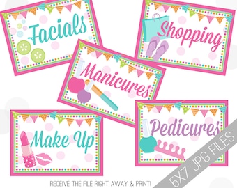 Spa Party Printable Signs Spa Activity Station Signs Spa Birthday Spa ...