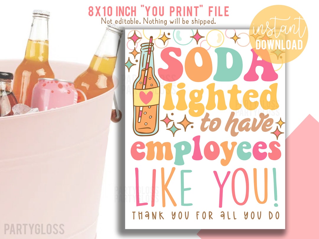 Employee Appreciation Print, Staff Office Lunch Break Room Sign ...