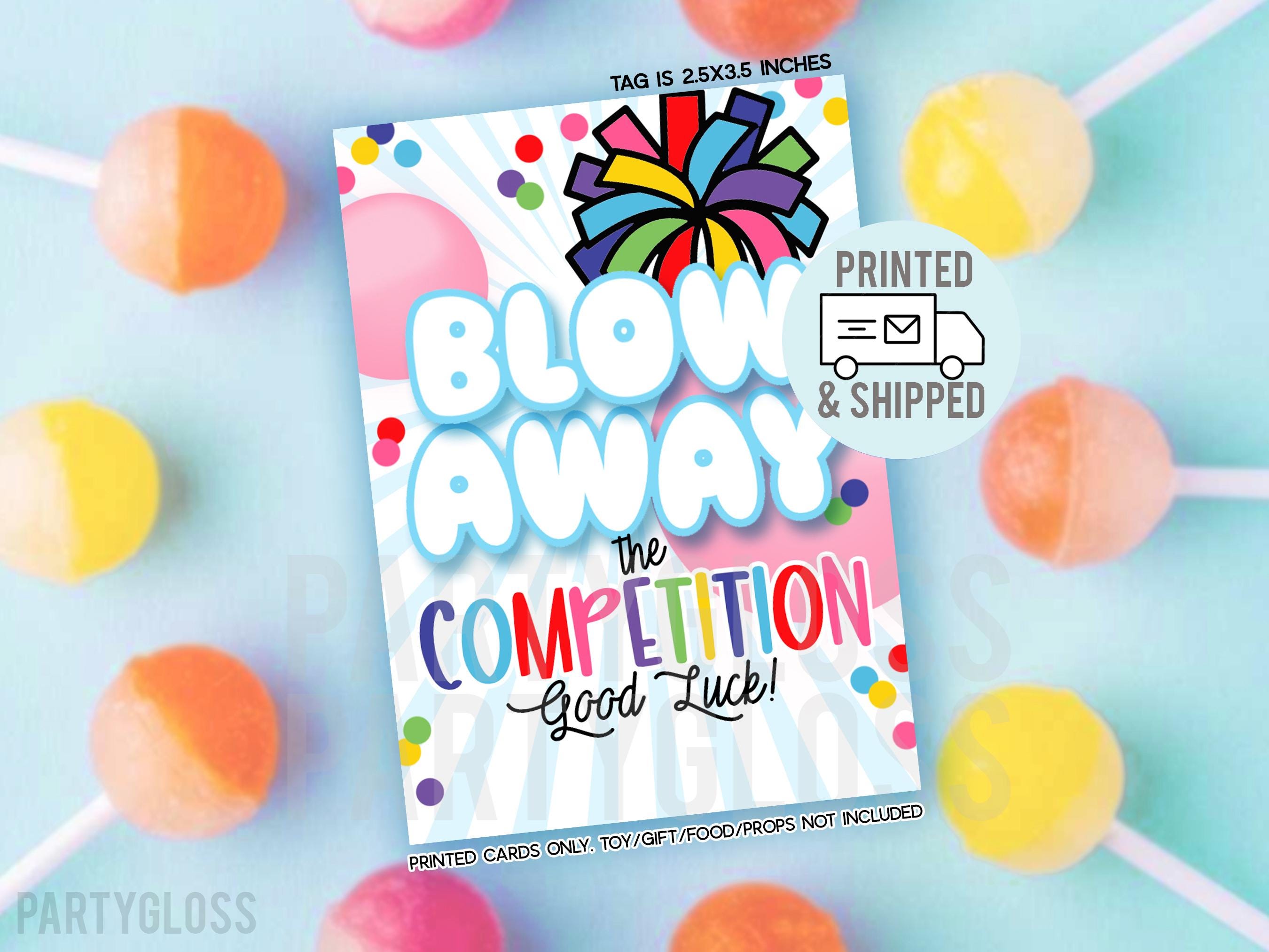 Printed, Cut & Shipped Cheer Good Luck Gift Tags Blow Away Competition ...