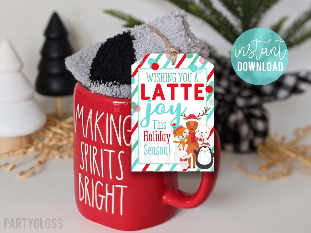 Teacher Christmas Gift Printable Tag | Christmas Staff Gift | Holiday ...