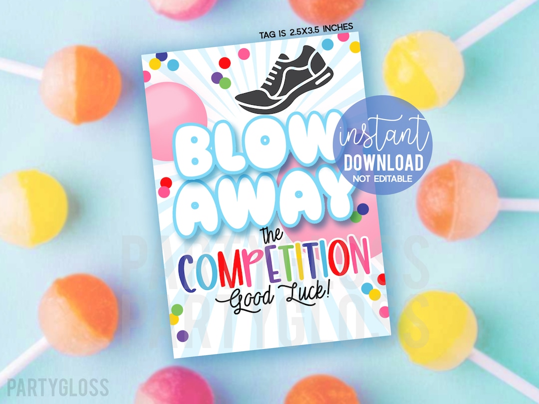 Cross Country Blow Away the Competition Printable Gift Tags Good Luck X ...