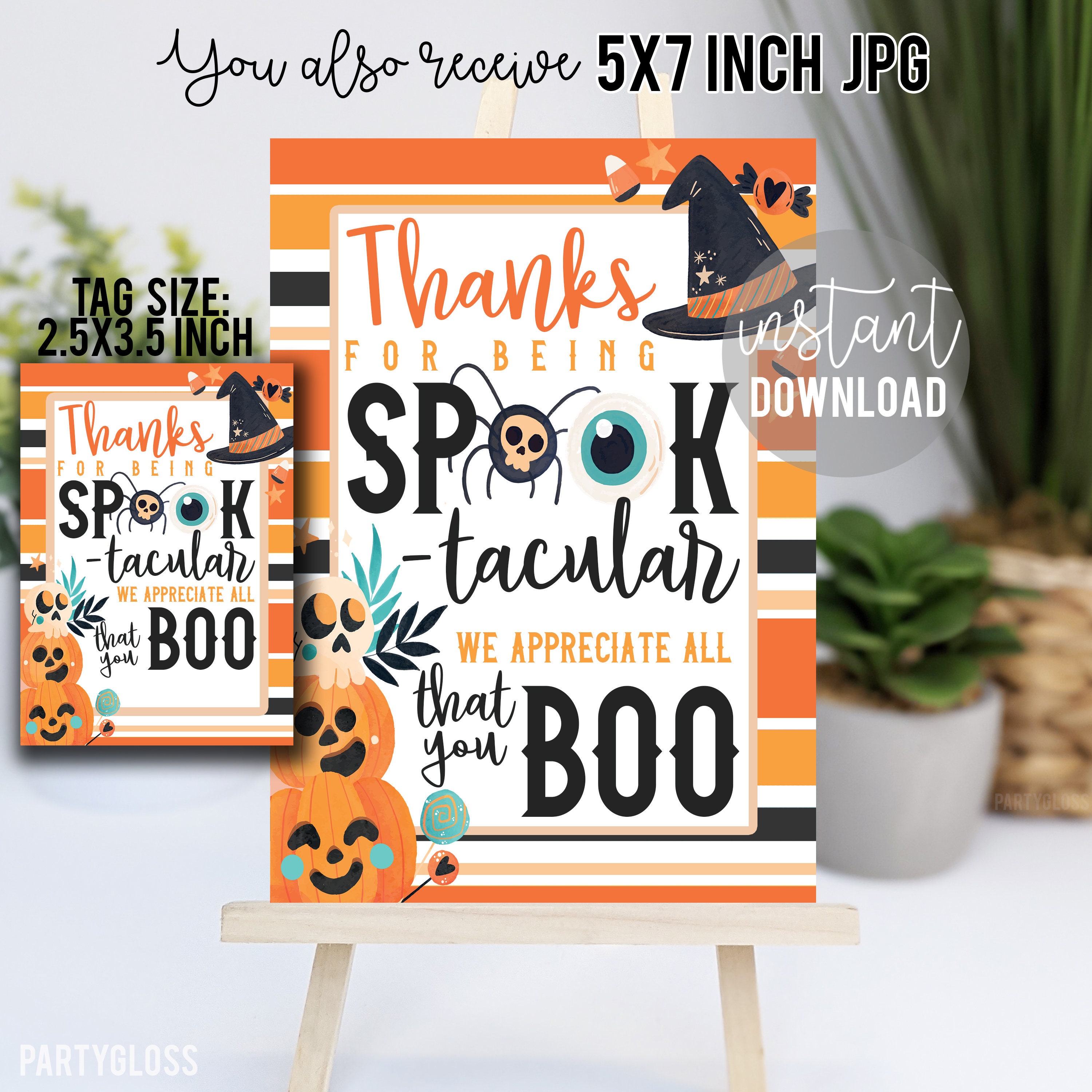 Halloween Appreciation Printable Gift Tags, Teacher Candy Tag Staff ...