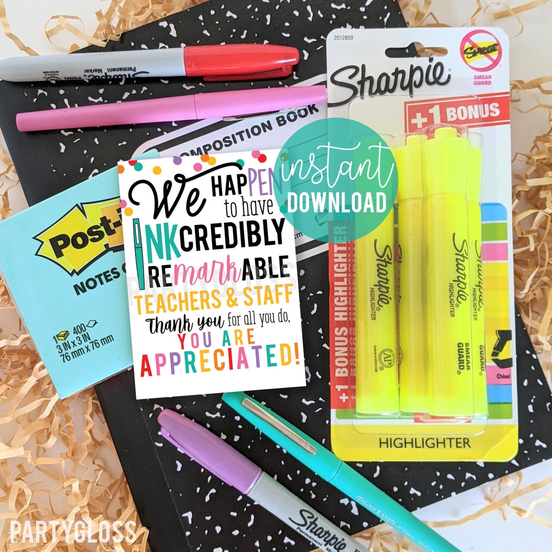 Teacher Appreciation Printable Tag | Write Teacher | Inkcredible ...