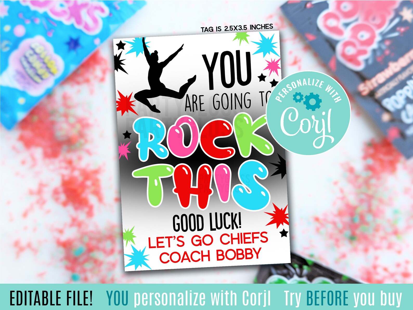 Editable Dance You Are Going to Rock This Good Luck Printable Gift Tags ...