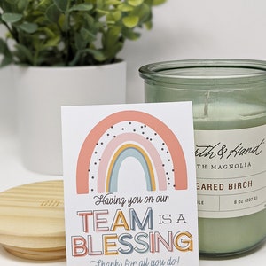 Having You on Our Team is A Blessing Appreciation Printable Gift Tags ...