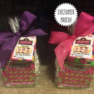 Jackpot Teacher Appreciation Lottery Ticket Gift Tags, Back to School ...