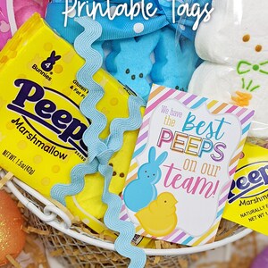 Easter Peeps Printable Tags, Team Appreciation Spring Staff Teammate ...
