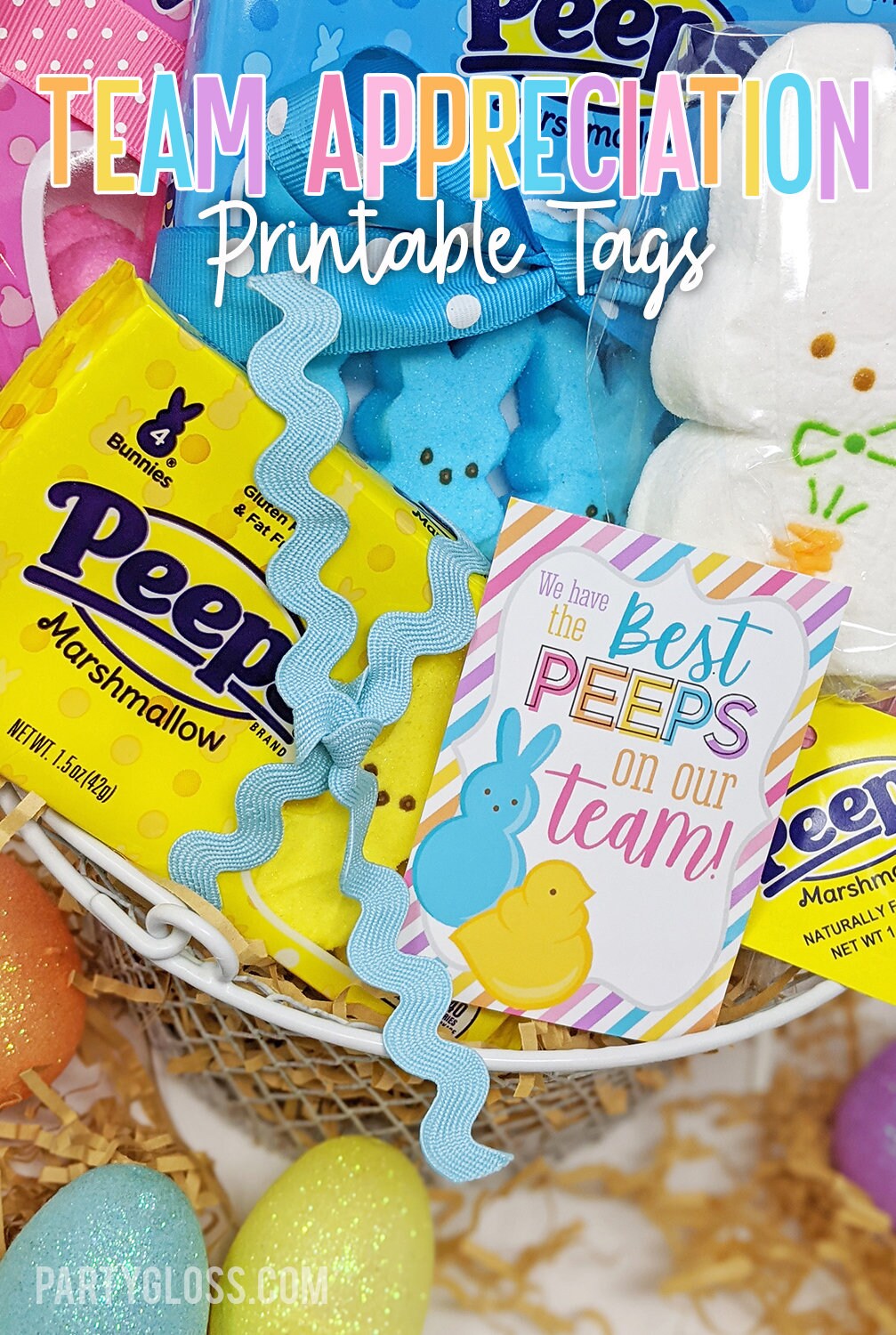 Easter Peeps Printable Tags, Team Appreciation Spring Staff Teammate ...