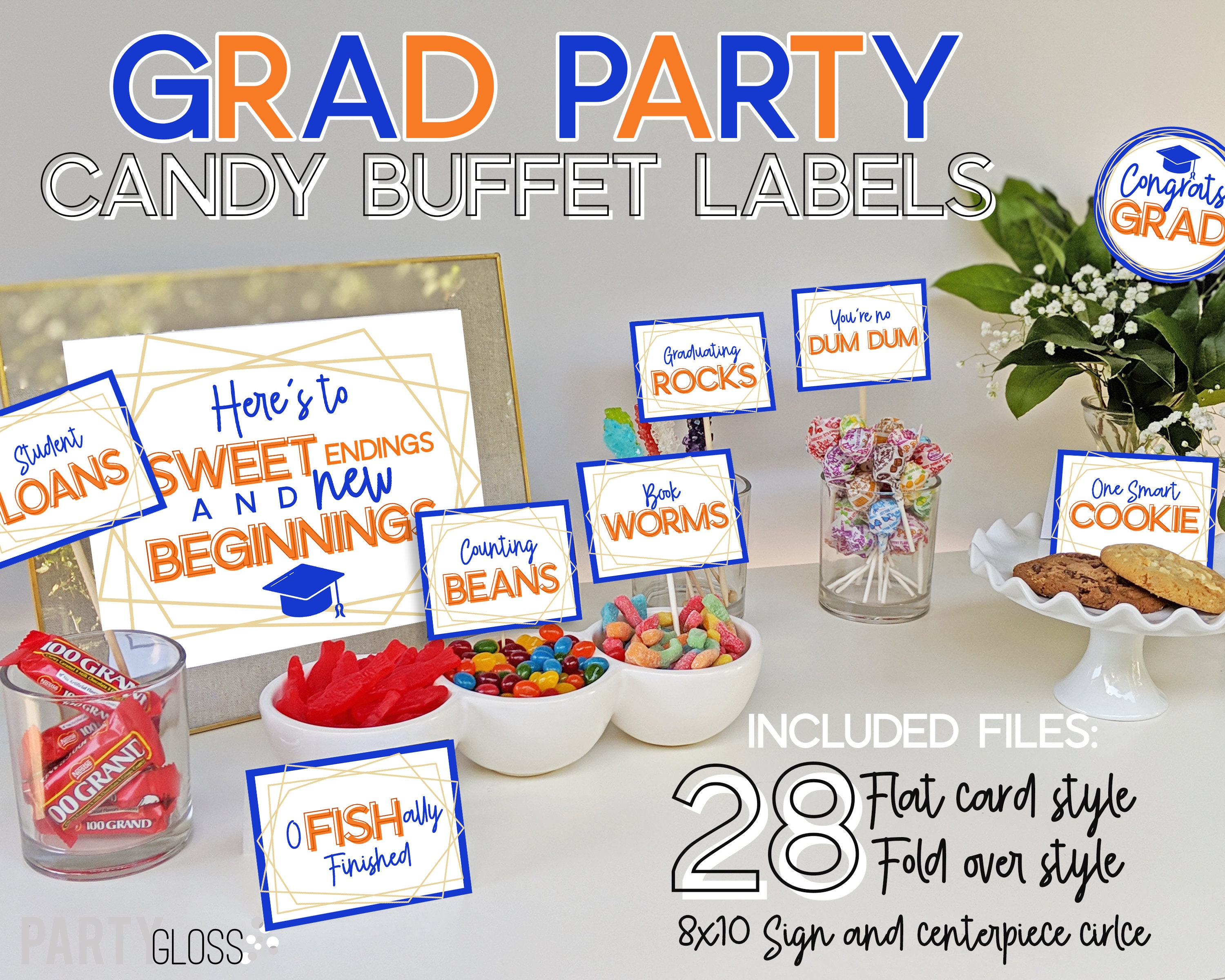 Graduation Candy Buffet Labels | Candy Bar Labels | Grad Party ...