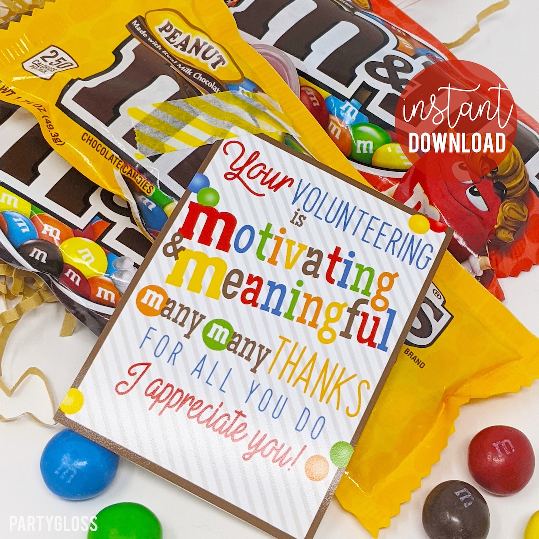 Volunteer Appreciation Printable Gift Tags, Volunteering Team Thank You ...