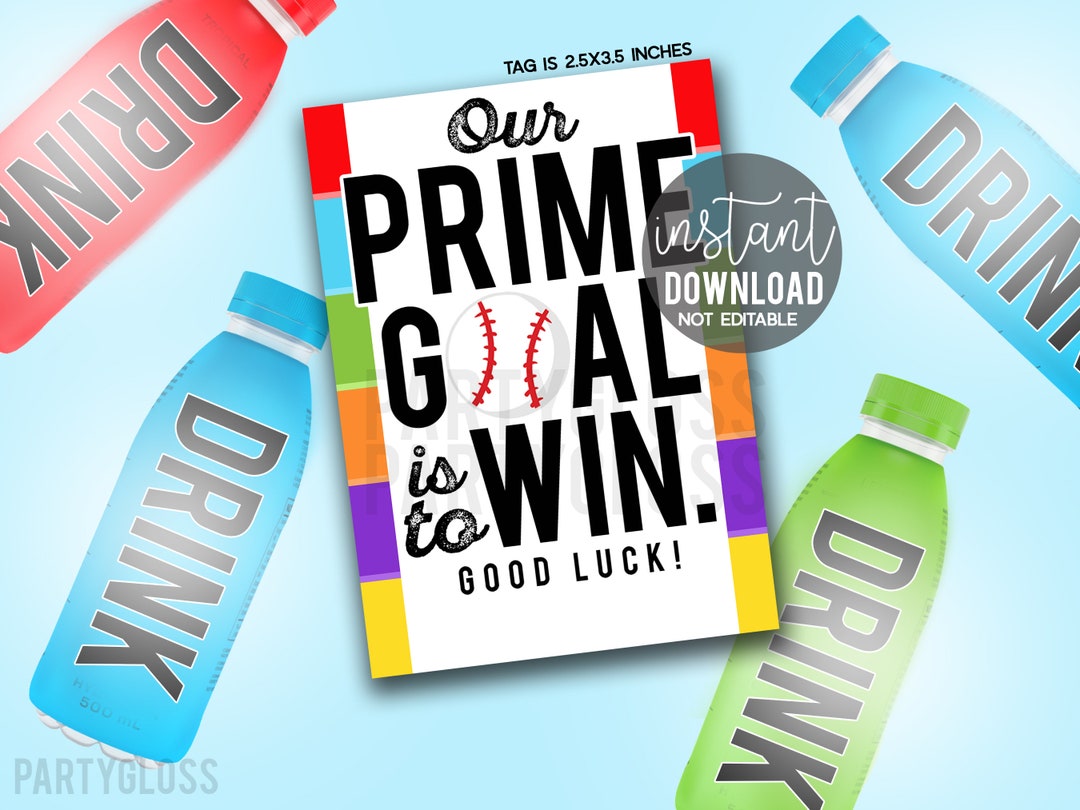 Baseball Our Prime Goal is to Win Printable Gift Tags, Good Luck ...