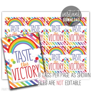 Taste the Victory Good Luck Printable Gift Tags, Conference State Title ...