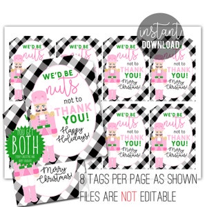 Client Thank You Nutcracker Printable Tags Nutcracker Gift - Etsy