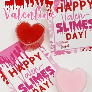 Slime Valentine's Day Printable Tag Non Food Valentine Valenslimes Day ...